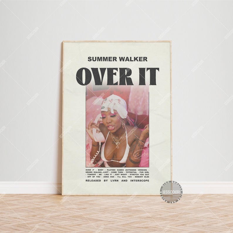 Summer Walker Posters Over It Poster Summer Walker, Over It, Tracklist ...