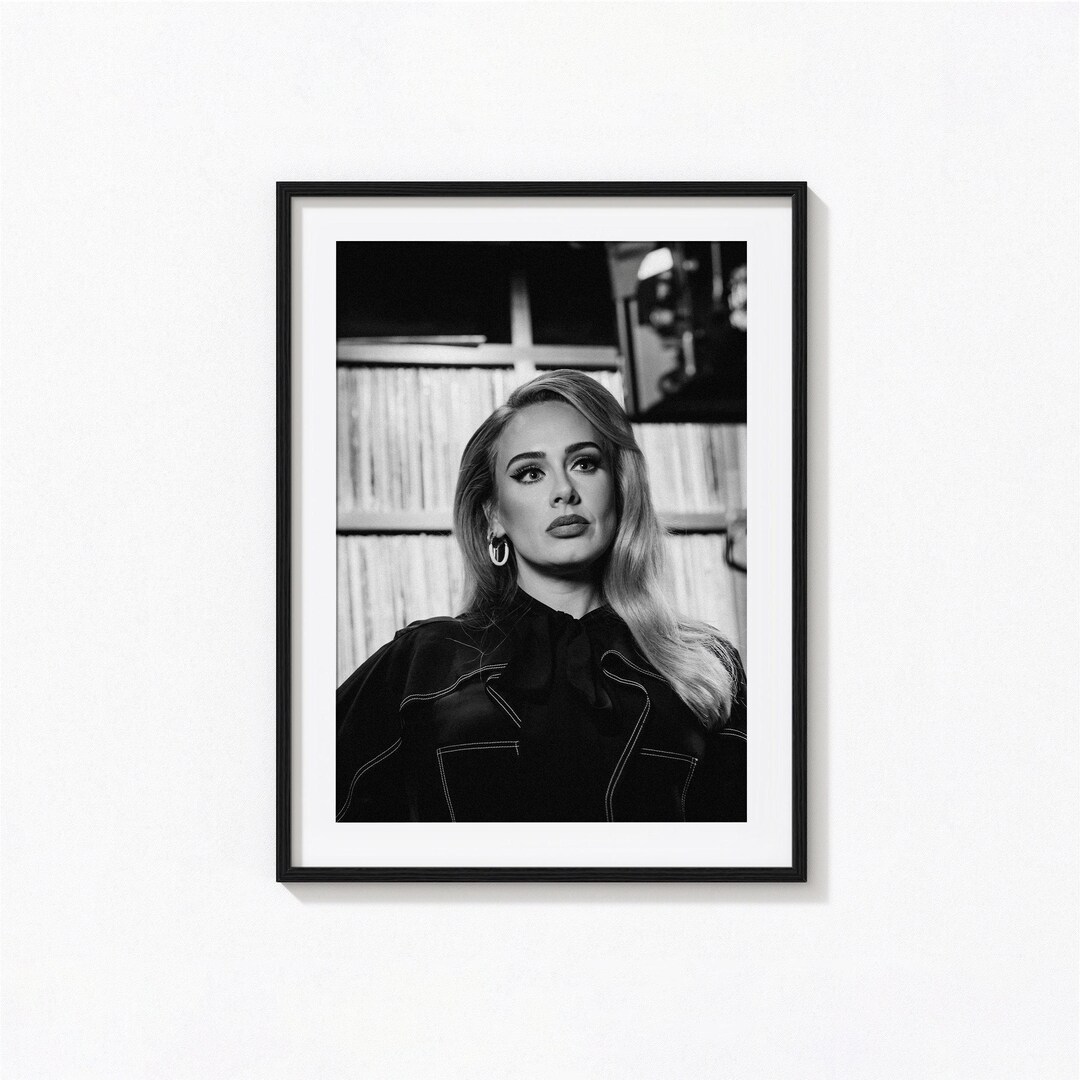 Adele Posters / Adele Black and White Wall Art, Album Cover Poster ...