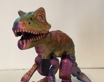 3D Printed Articulated T Rex Dinosaur Hand Painted for Added Character ...