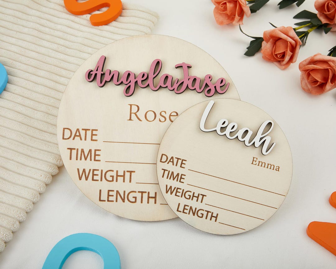 Custom Baby Stat Sign,personalized Baby Name Announcement Sign,3d Wood ...
