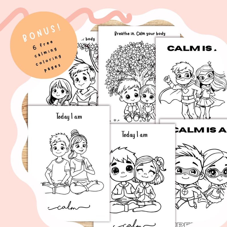 32 Pages Calming Strategy Cards for Kids, Mindfulness & Coping Skills ...