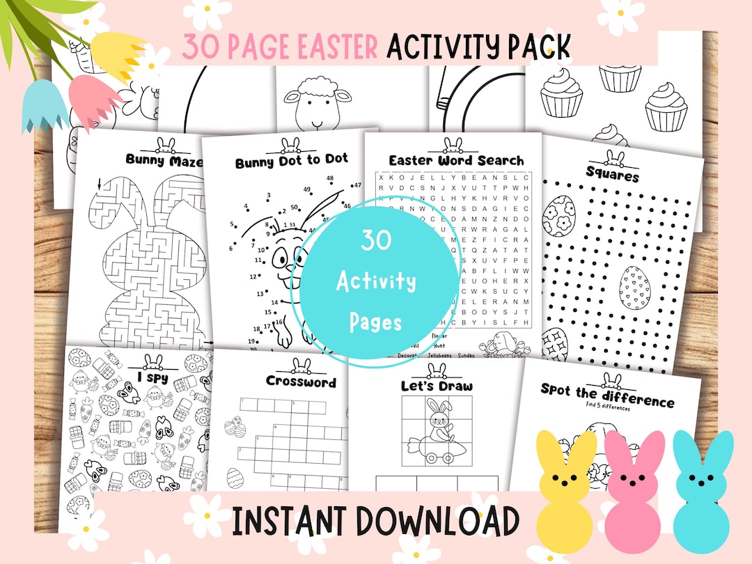 30-page Easter Activity Pack | Printable Easter Games, Puzzles ...