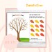 Thankful Tree Activity, Printable Thanksgiving Game, Fall Activity for ...
