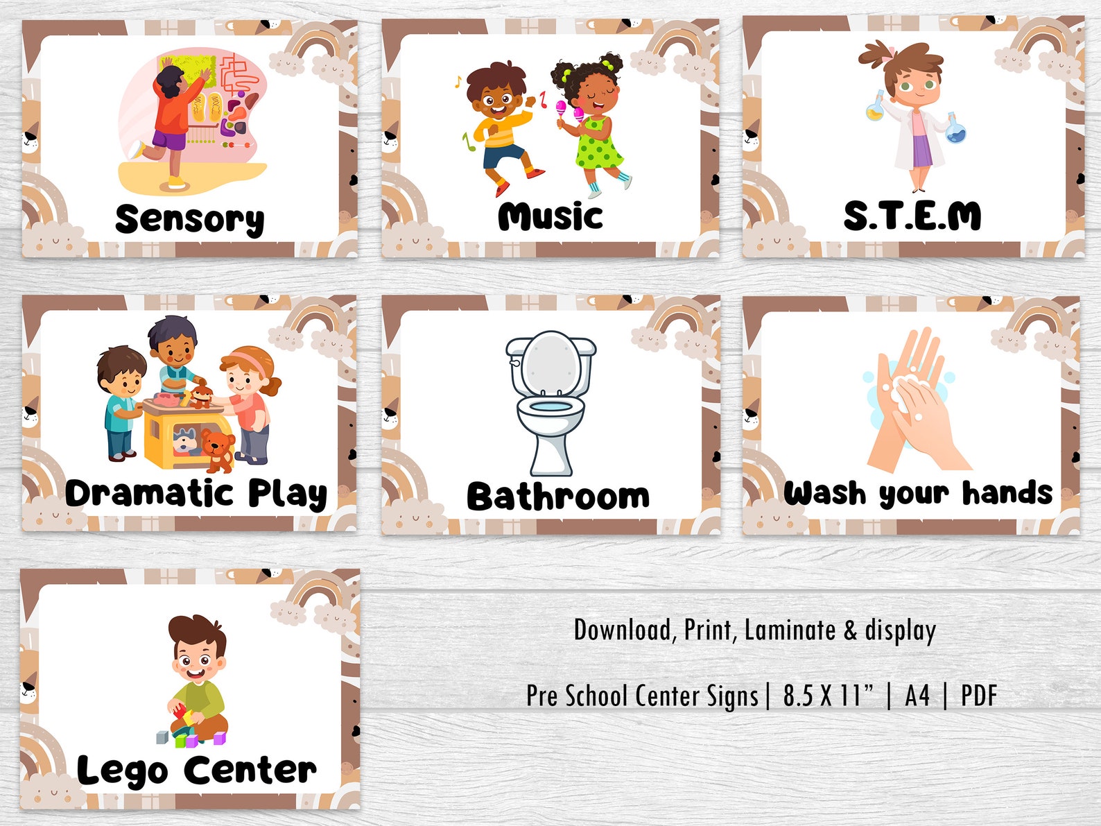 28 Pre School Center Signs, Pre-k Classrooms Printouts, Day Care Center ...
