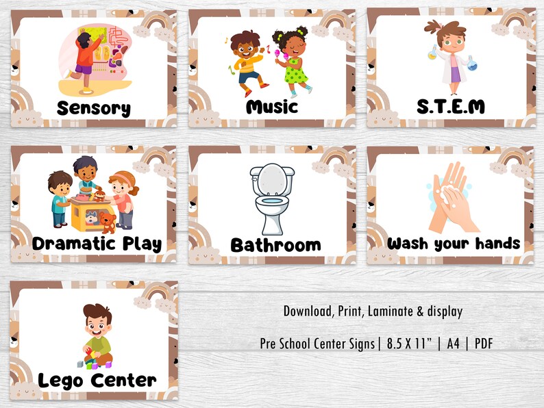 28 Pre School Center Signs, Pre-k Classrooms Printouts, Day Care Center ...