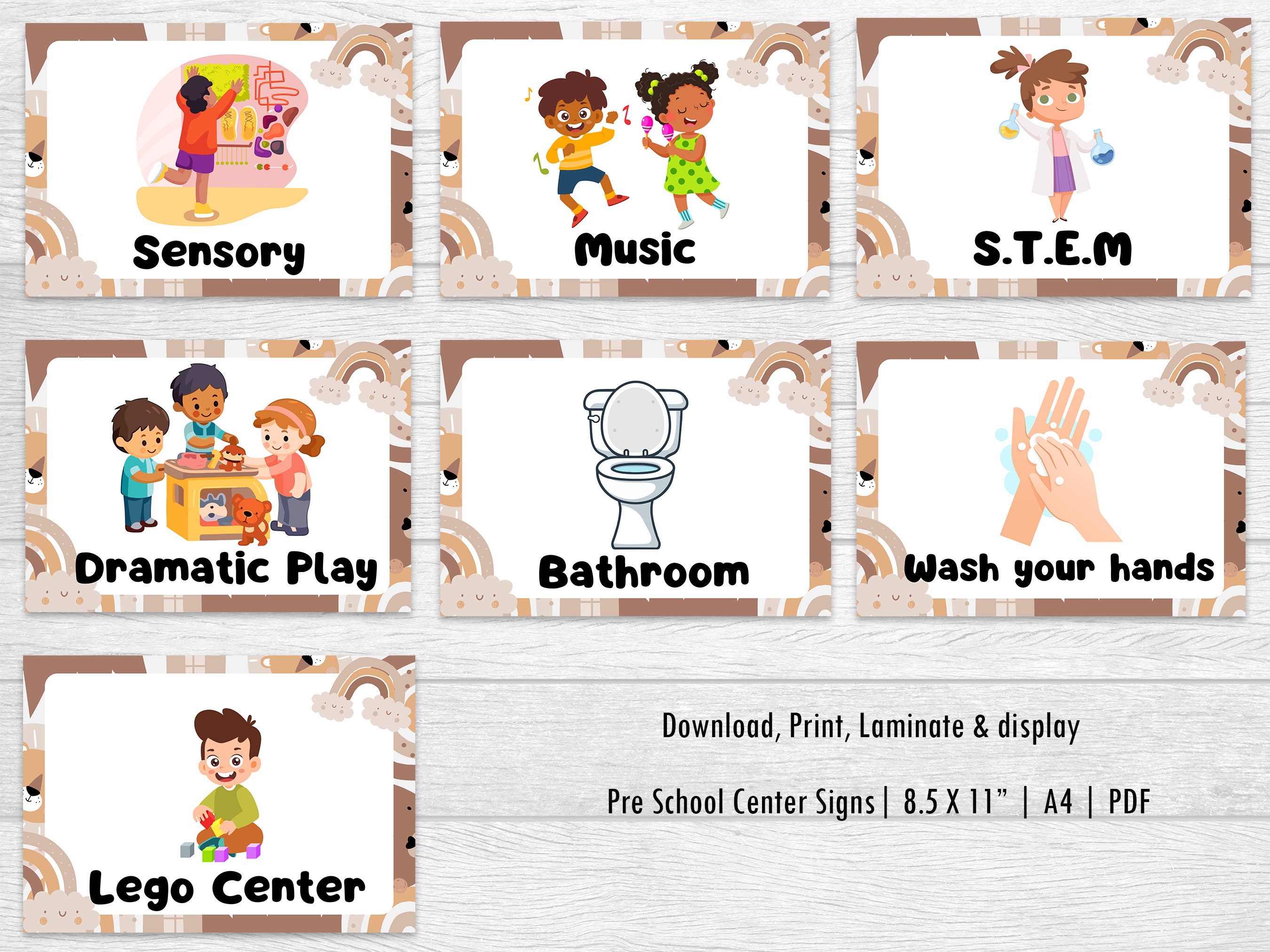 28 Pre School Center Signs, Pre-k Classrooms Printouts, Day Care Center ...
