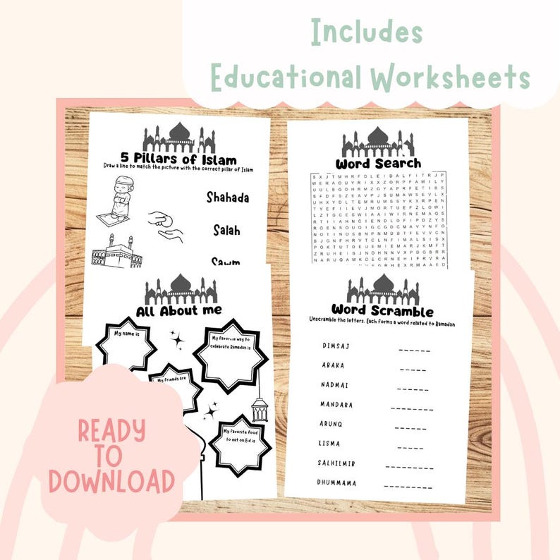 Ramadan Activity Pack | Printable Islamic Worksheets for Kids | Ramadan ...