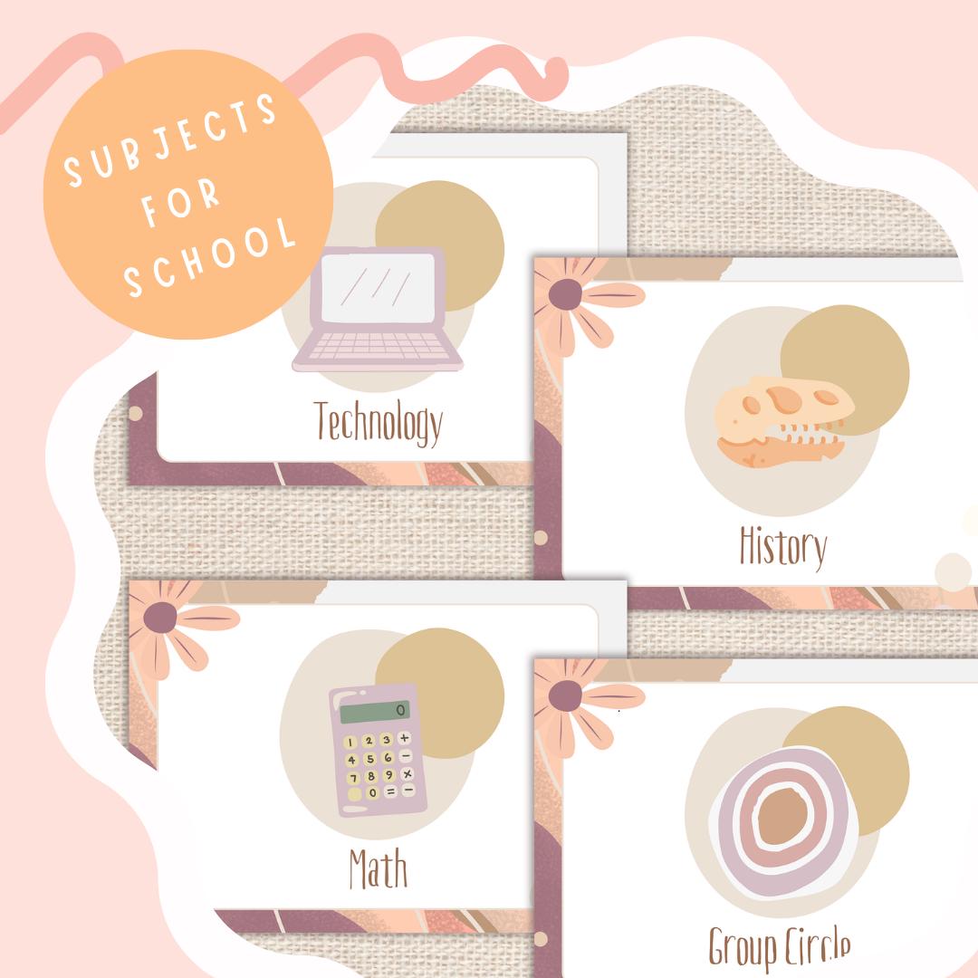 Boho Minimalist Classroom Center Signs – Neutral Printable Labels for ...