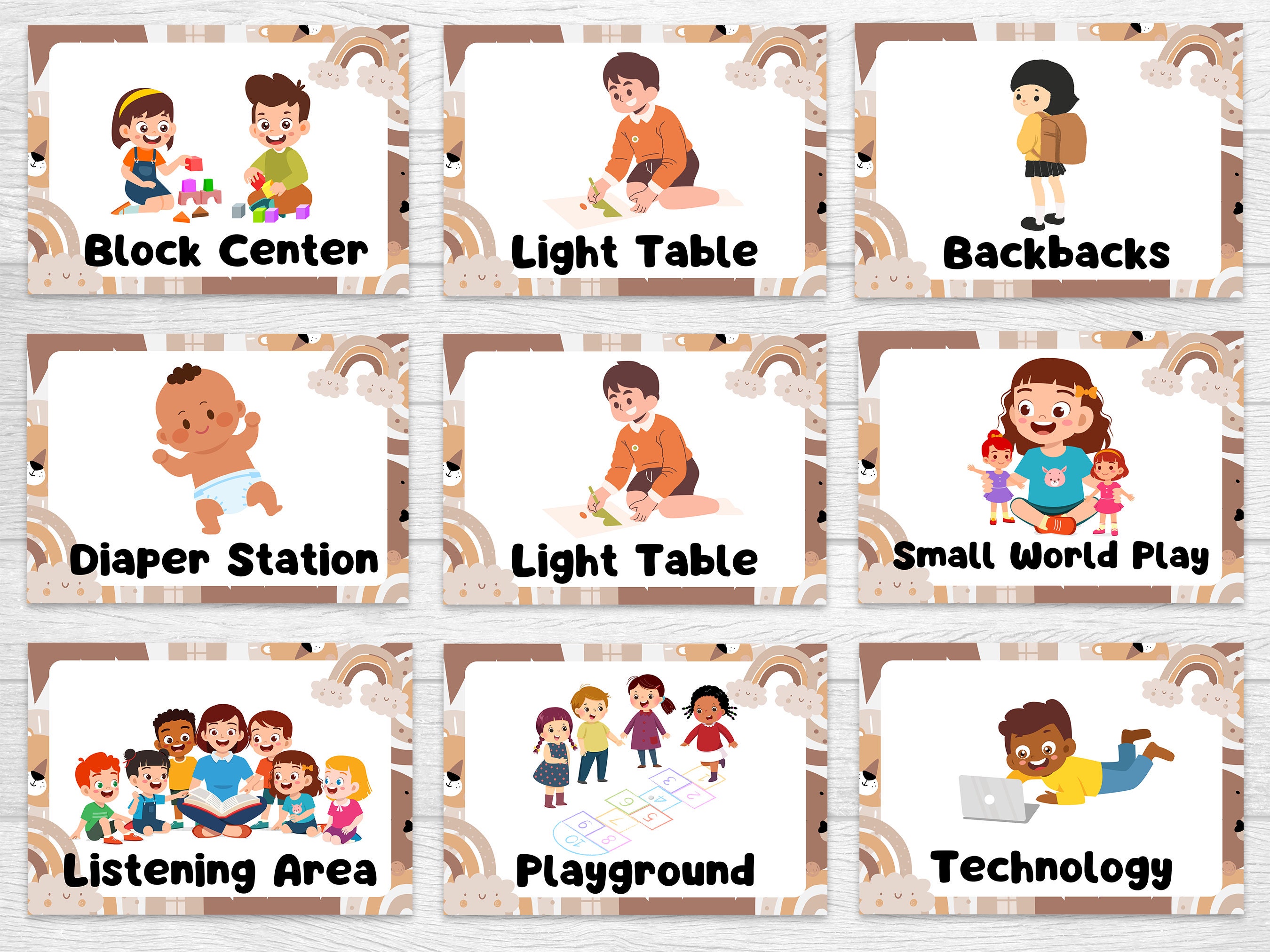 28 Pre School Center Signs, Pre-k Classrooms Printouts, Day Care Center ...