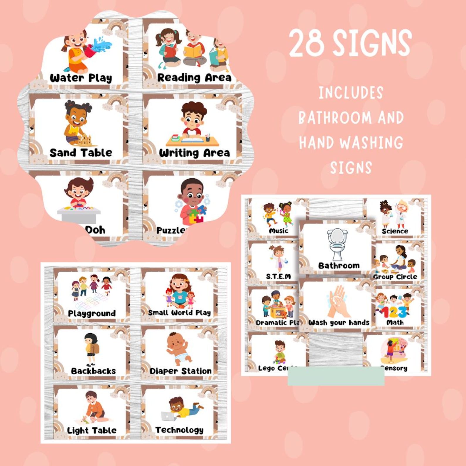 Editable Preschool Center Signs – Printable Classroom Labels for Early ...