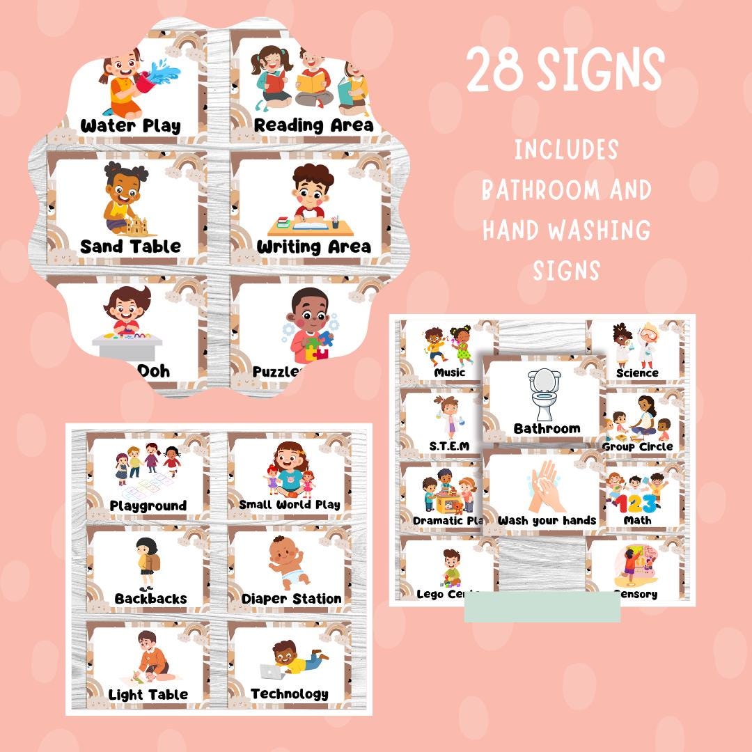 28 Preschool Center Signs – Printable Classroom Labels for Early ...