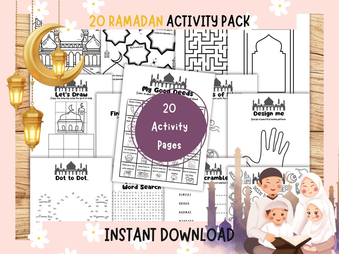 Ramadan Activity Pack | Printable Islamic Worksheets for Kids | Ramadan ...