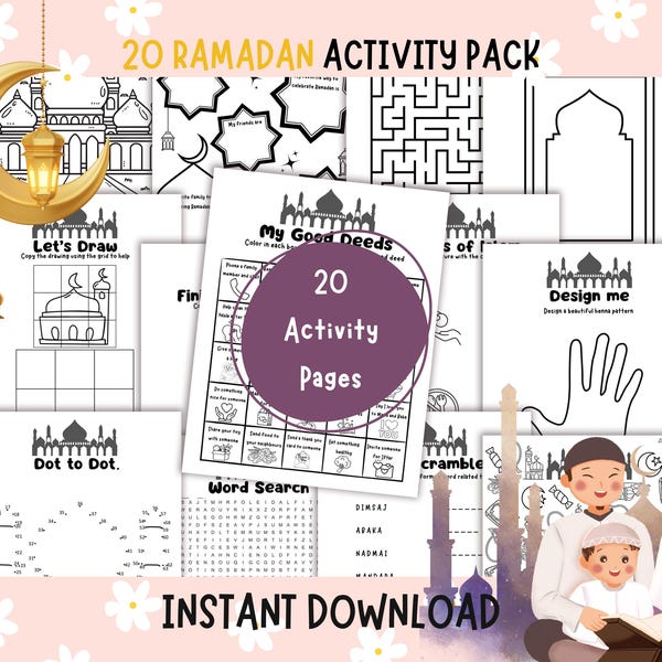 Kids Muslim Worksheet - Etsy UK