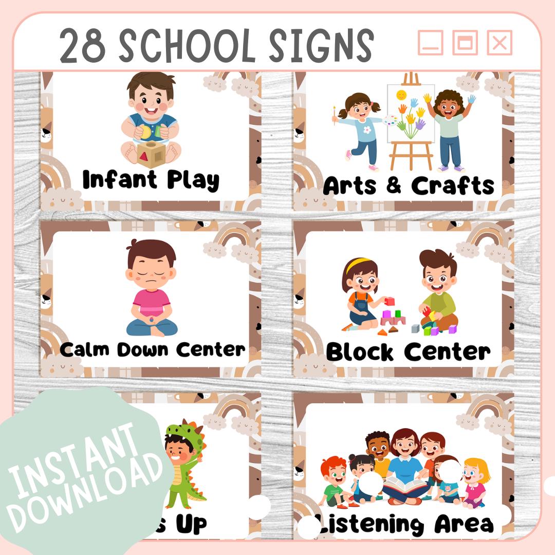 28 Preschool Center Signs – Printable Classroom Labels for Early ...