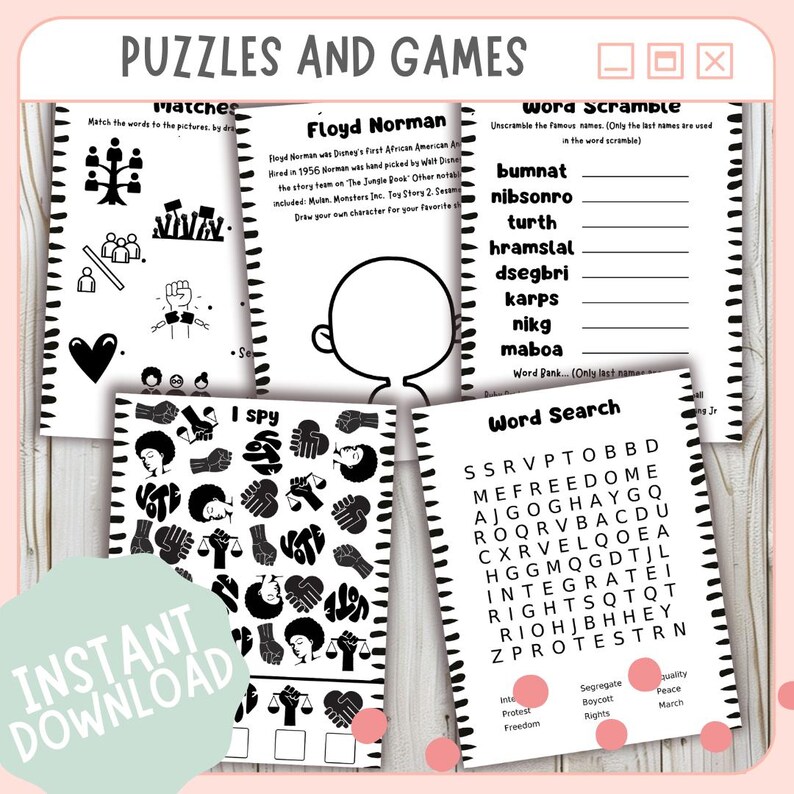 30 Page Black History Month Printable Activity Pack - Fun & Educational ...