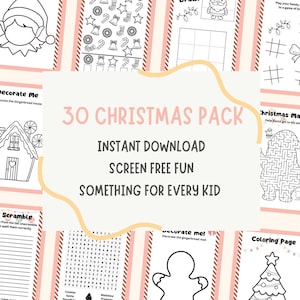 30 Printable Christmas Activities, Kid's Activities, Christmas Activity ...