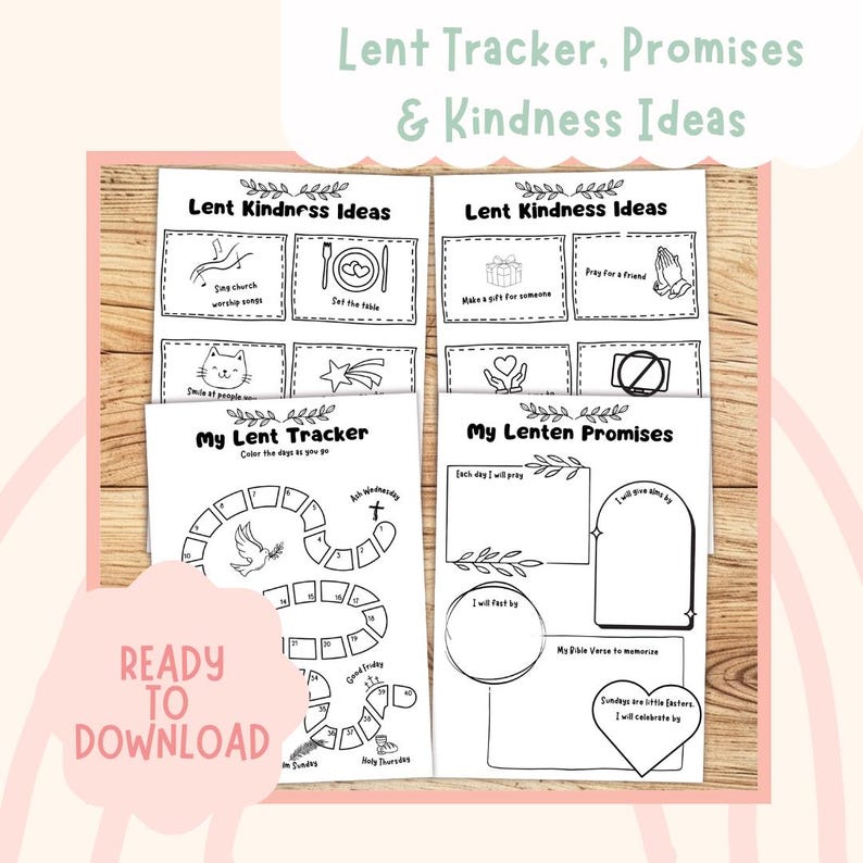 Lent Printable 32 PAGES Kids Activity Pack – Fun & Faith-based Learning ...