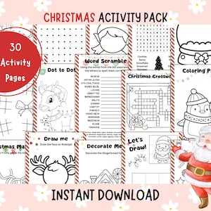 30 Printable Christmas Activities, Kid's Activities, Christmas Activity ...