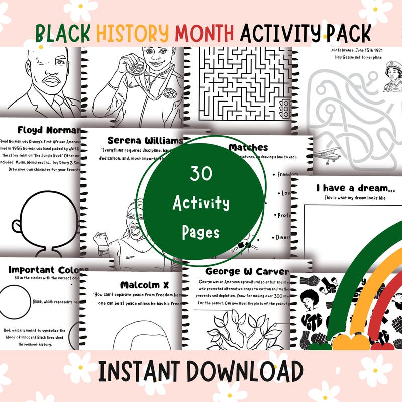 Black History Month Worksheets - Etsy