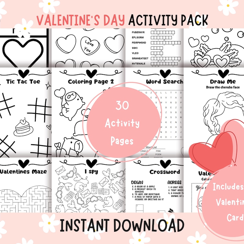 Kids Valentines 30 Pack - Etsy