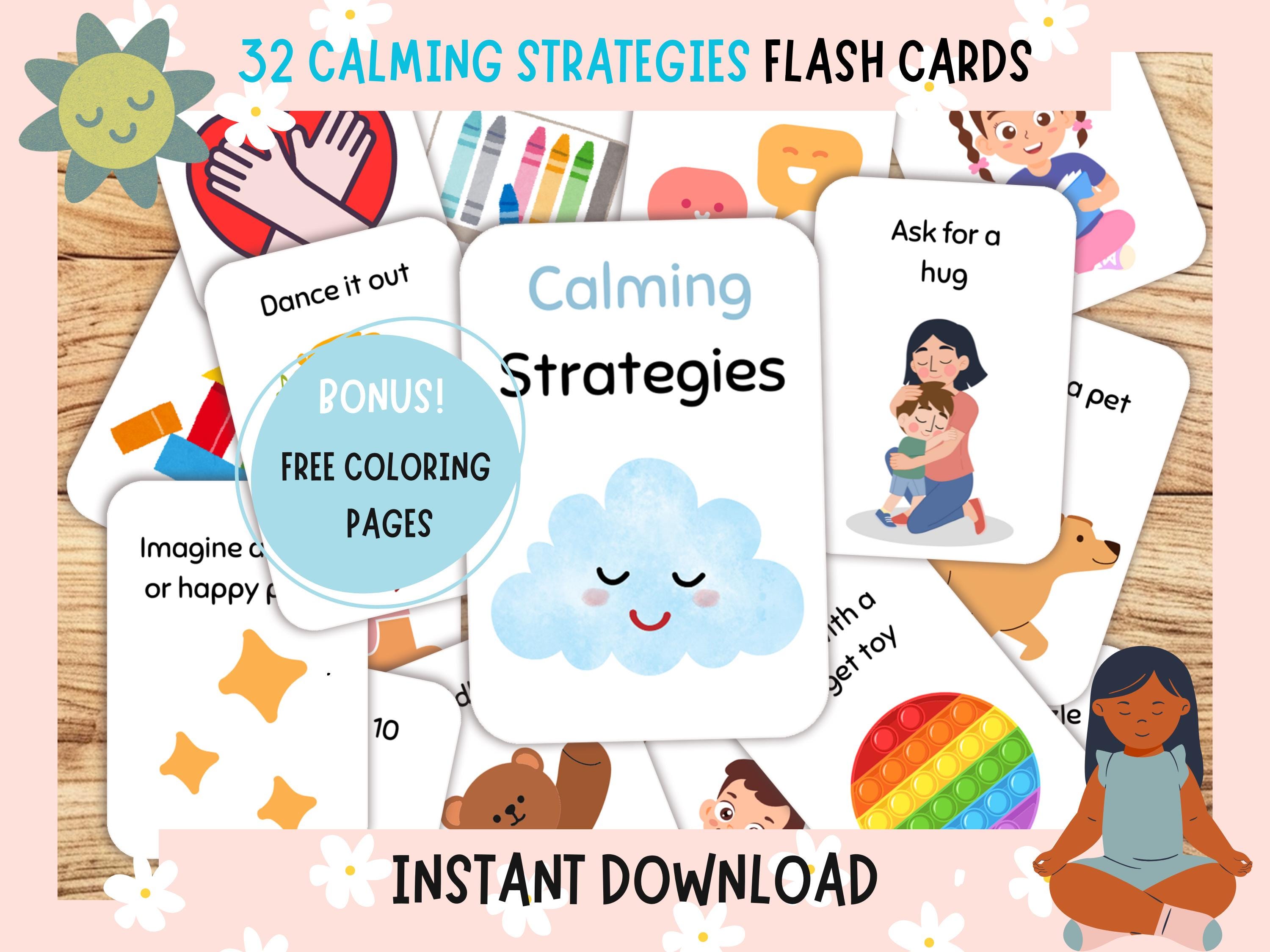32 Pages Calming Strategy Cards for Kids, Mindfulness & Coping Skills ...
