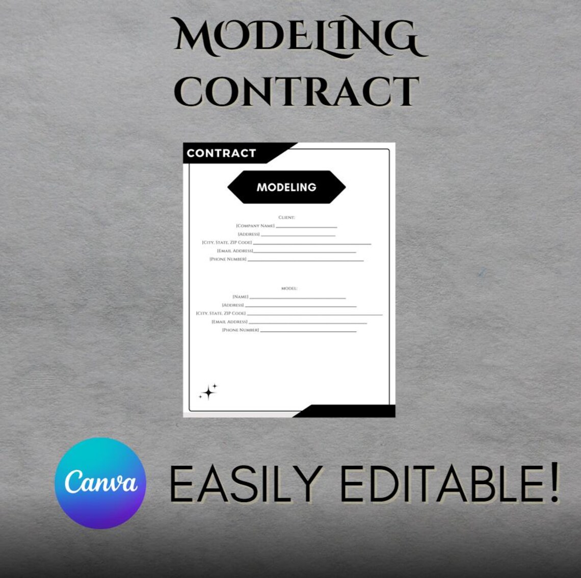 Comprehensive Model Contract Agreement Template | Professional Modeling ...