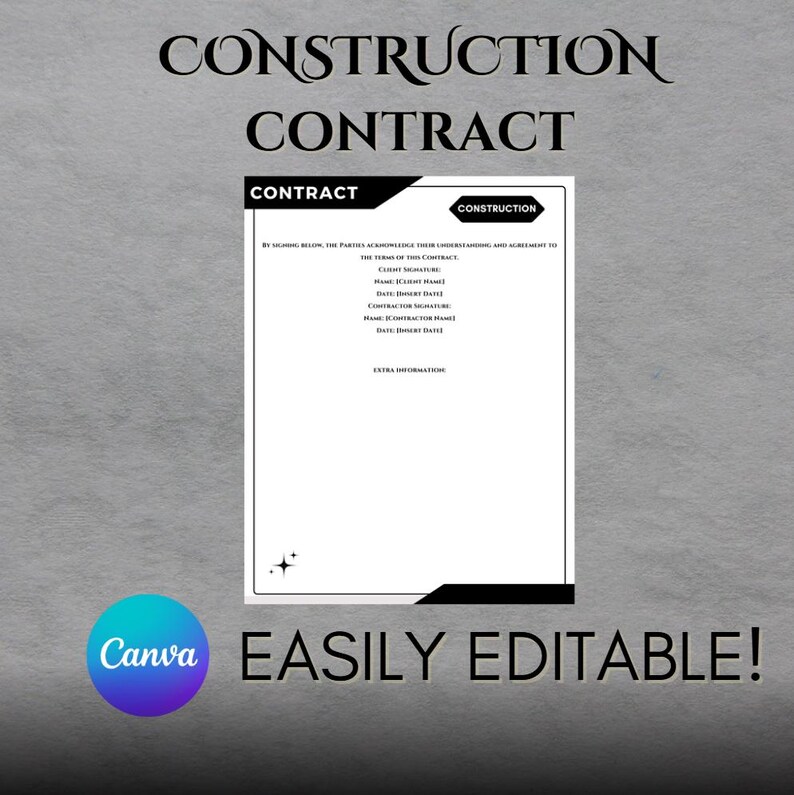 Construction Contract - Construction Template - Handyman, Contract ...