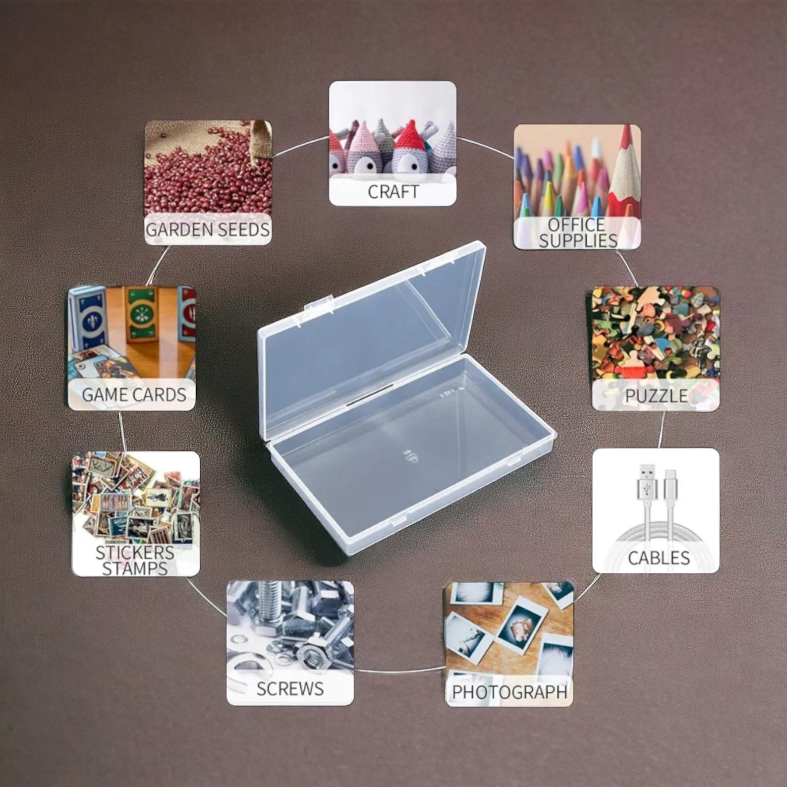 Clear 4x6 Photo Storage Box - 18 Extra Large Acid-free Organizers for ...