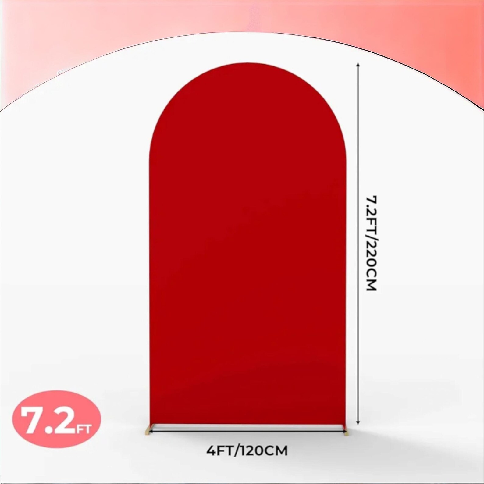 7.2ft Red Arch Backdrop Cover, Spandex Fitted Arch Cover for Weddings ...