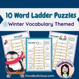 Winter Themed Word Ladder Puzzles - Etsy