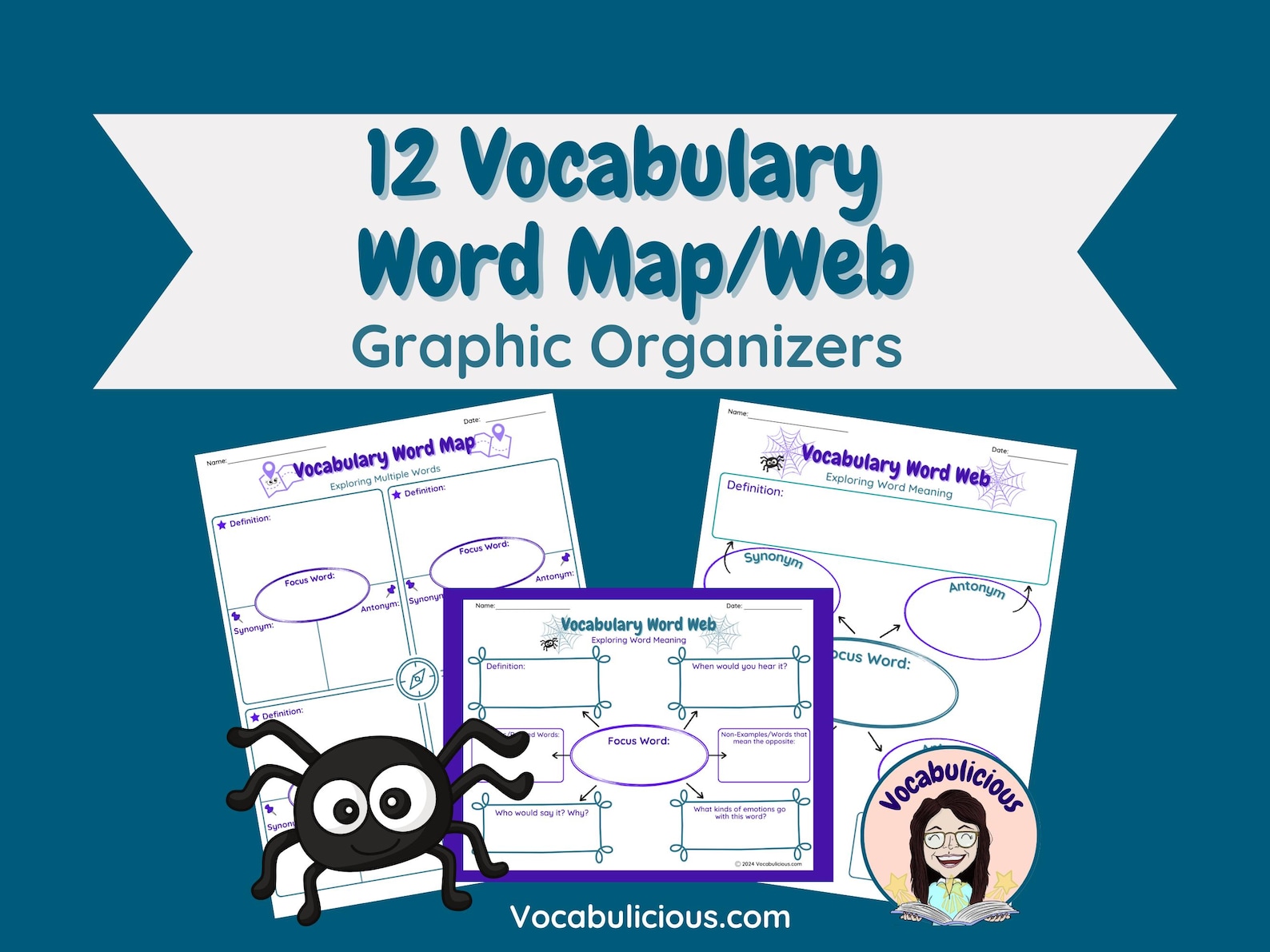 Vocabulary Word Map Graphic Organizer - Etsy