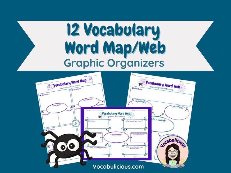 Vocabulary Word Map Graphic Organizer - Etsy