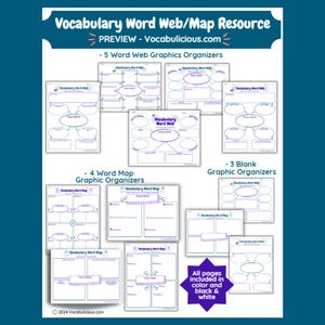 Vocabulary Word Map Graphic Organizer - Etsy