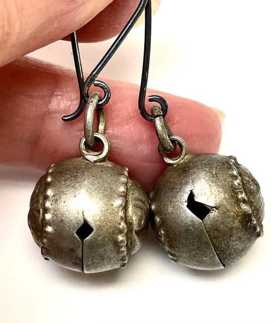 Antique Chinese RARE BELLS Qing Silver KOI Fish Etche… - Gem