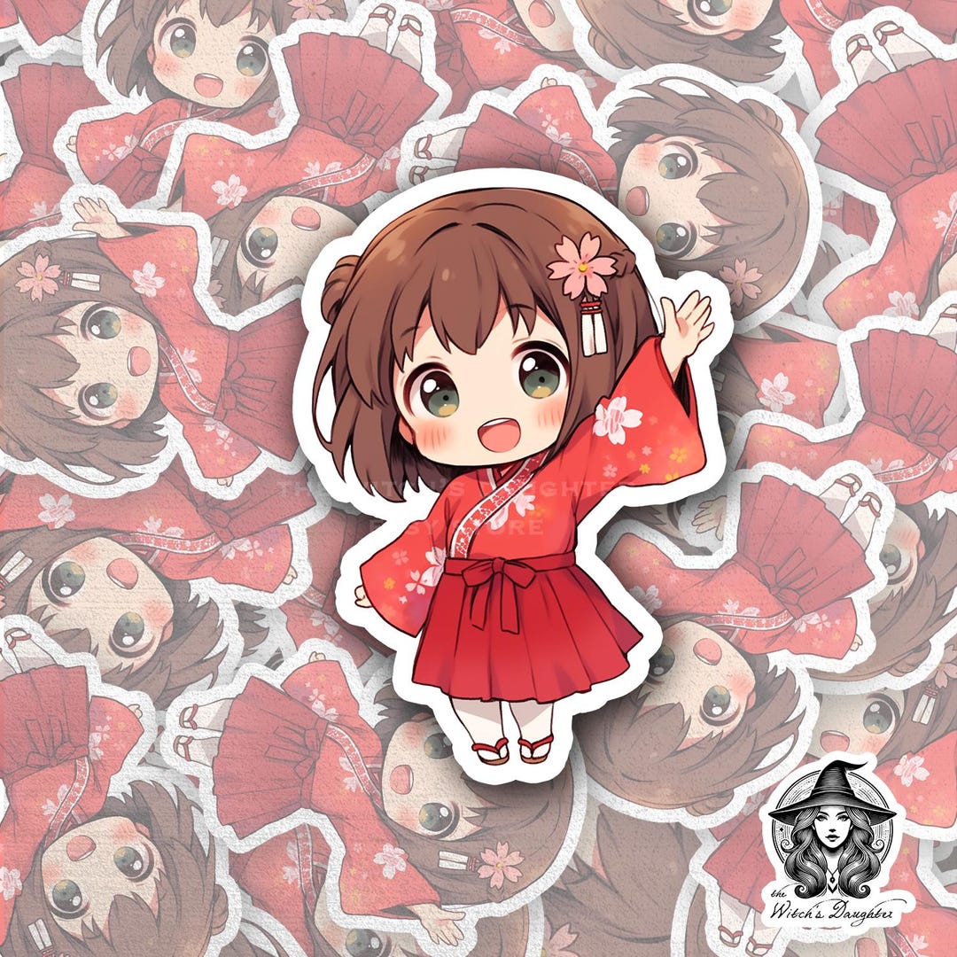 Kawaii Anime Girl | Cherry Blossom Kimono Japanese Chibi Character ...