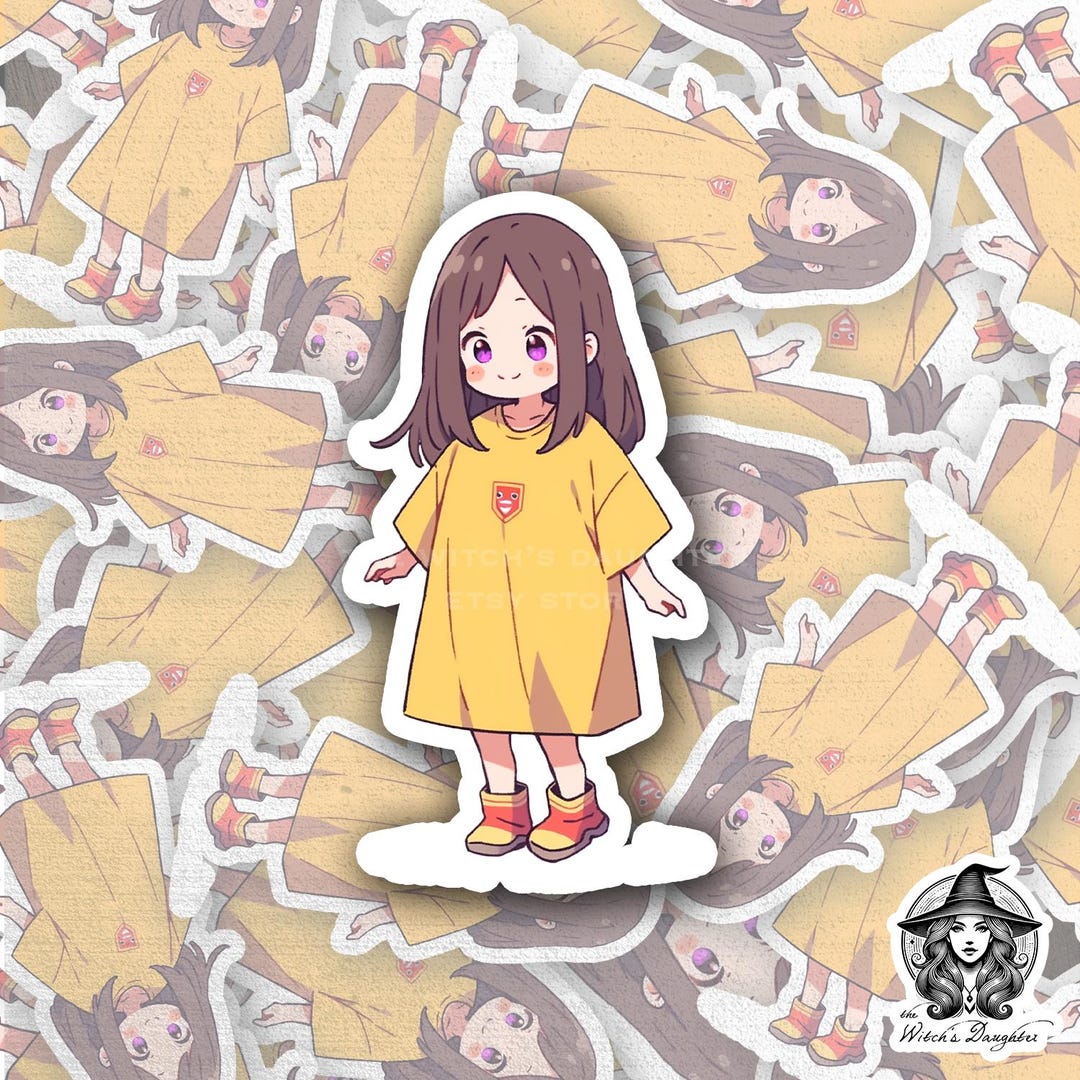 3" Chibi Girl Yellow Dress Sticker – Kawaii Anime Vinyl Decal, Cute ...