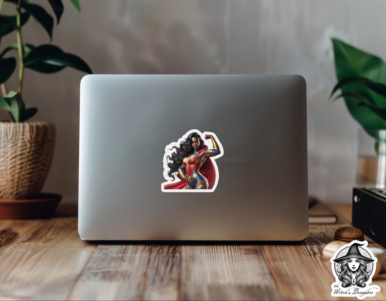 Empowered Warrior Woman Sticker | 3-inch Strong Female Superhero Art ...