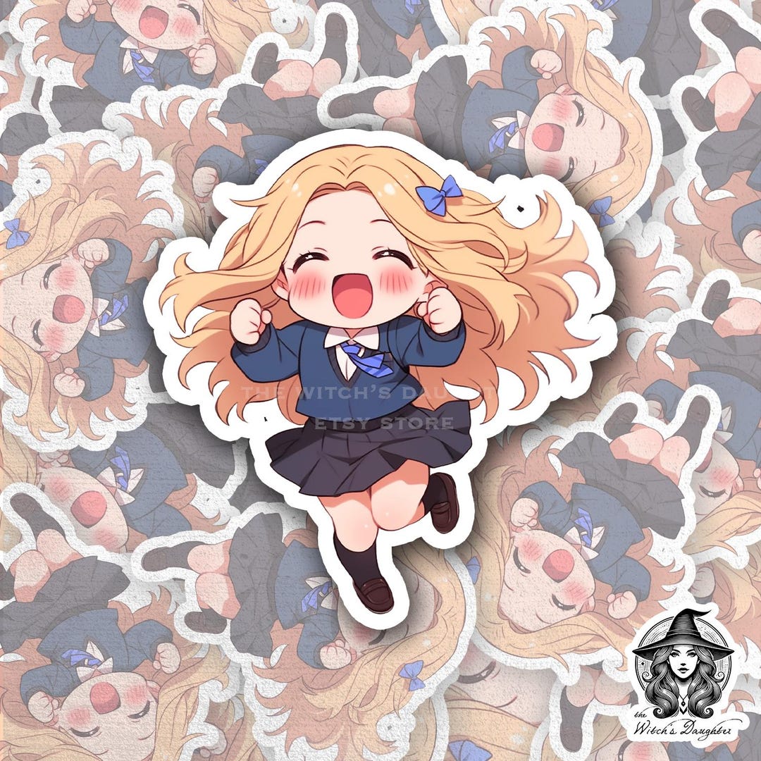 Adorable 3" Chibi Girl Sticker – Kawaii Anime-inspired Vinyl Sticker ...