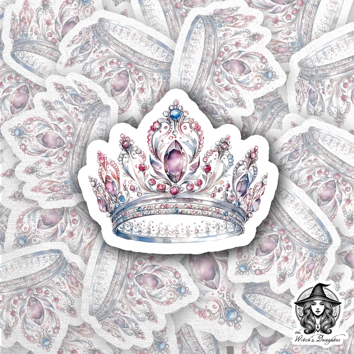 The Crown Jewels Printable Sticker Set Elegant Tiara & Crown Stickers ...