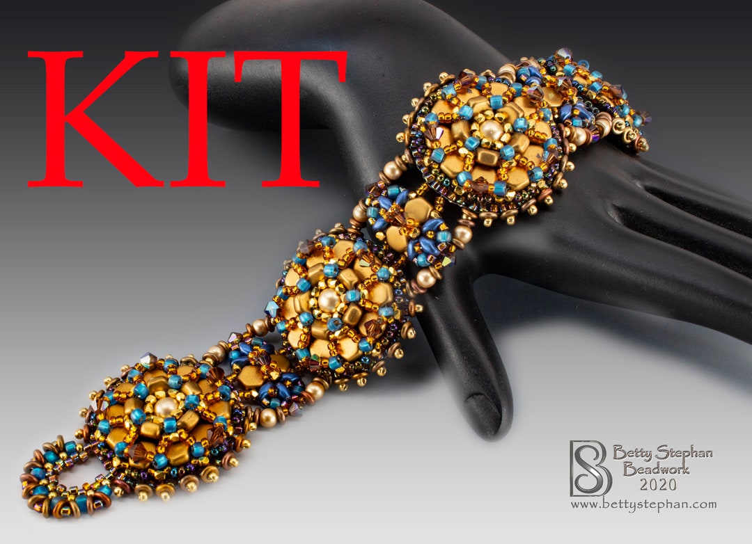 KIT- Enchanted Bracelet- Bronze and Blue Colorway - Etsy