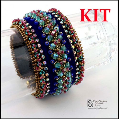 Totally Elegant Cuff Bracelet Kit Blue - Etsy