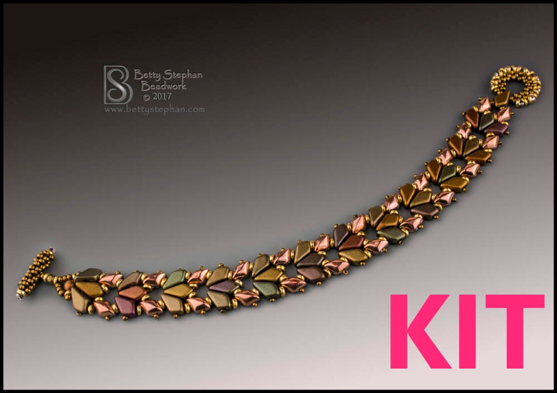 Kite Bracelet version 1 Gold beading kit | Etsy