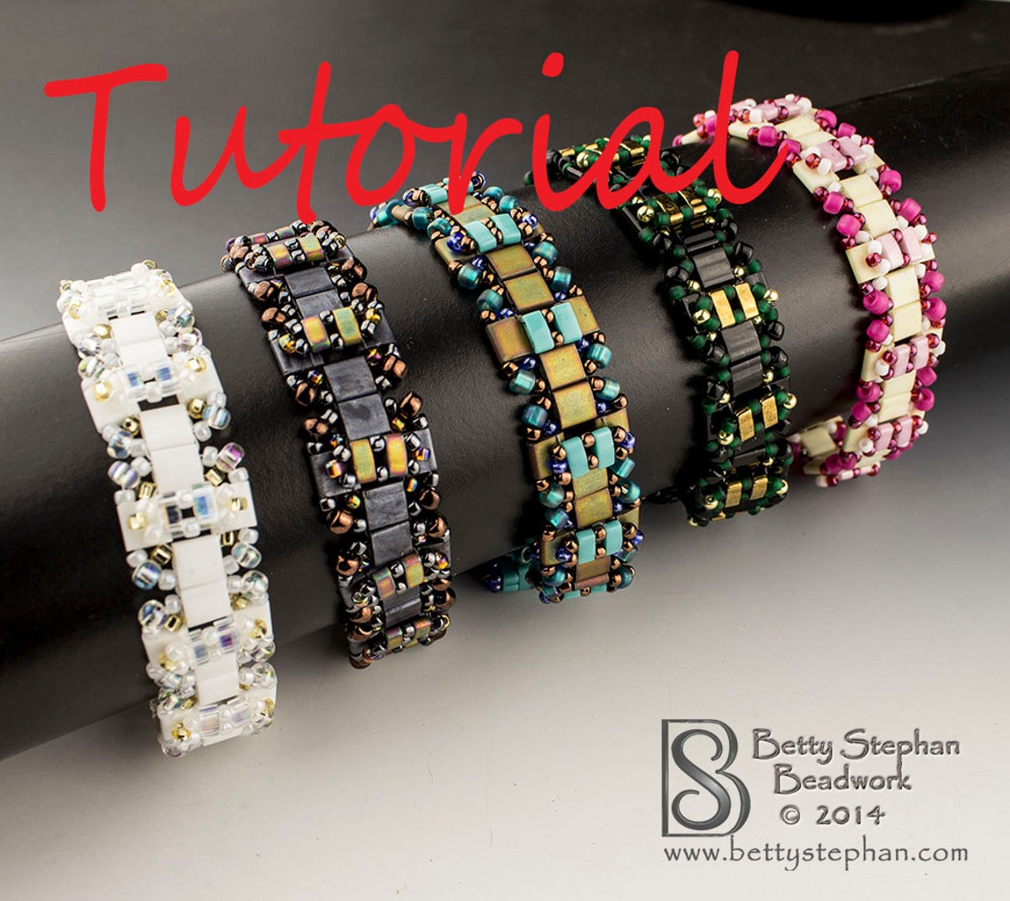 Beading Tutorial for Square Dance Bracelet Beadwoven Tila - Etsy