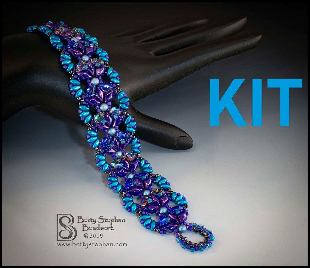 Gemmy Bracelet Blue and Purple - Etsy