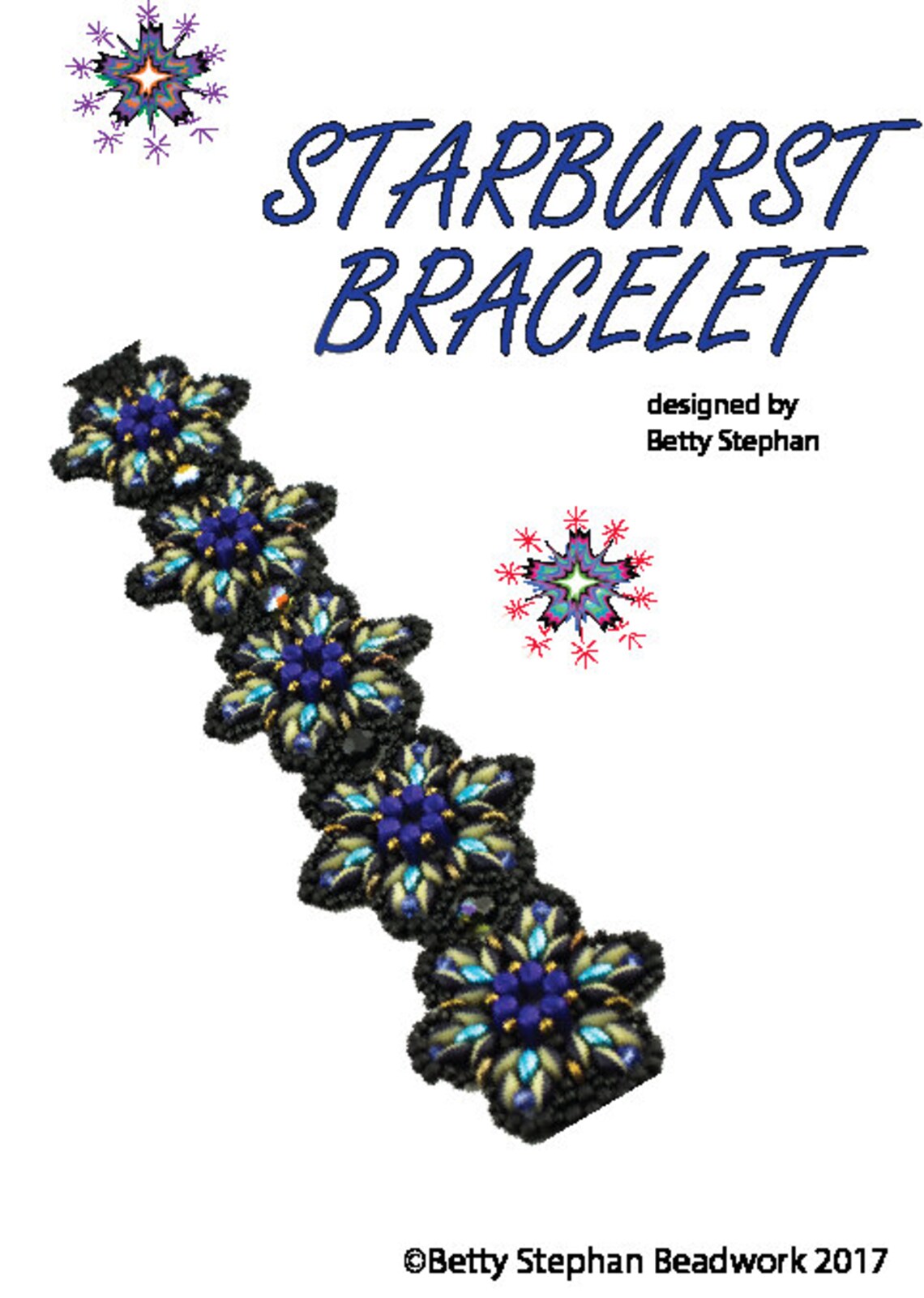 Kit Starburst Bracelet Blue Beadwoven Bracelet Kit - Etsy