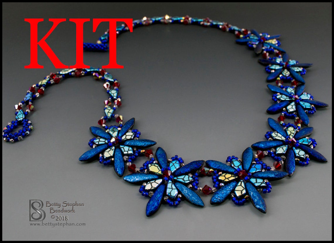 Fae Necklace Kit Dark Blue Colorway | Etsy