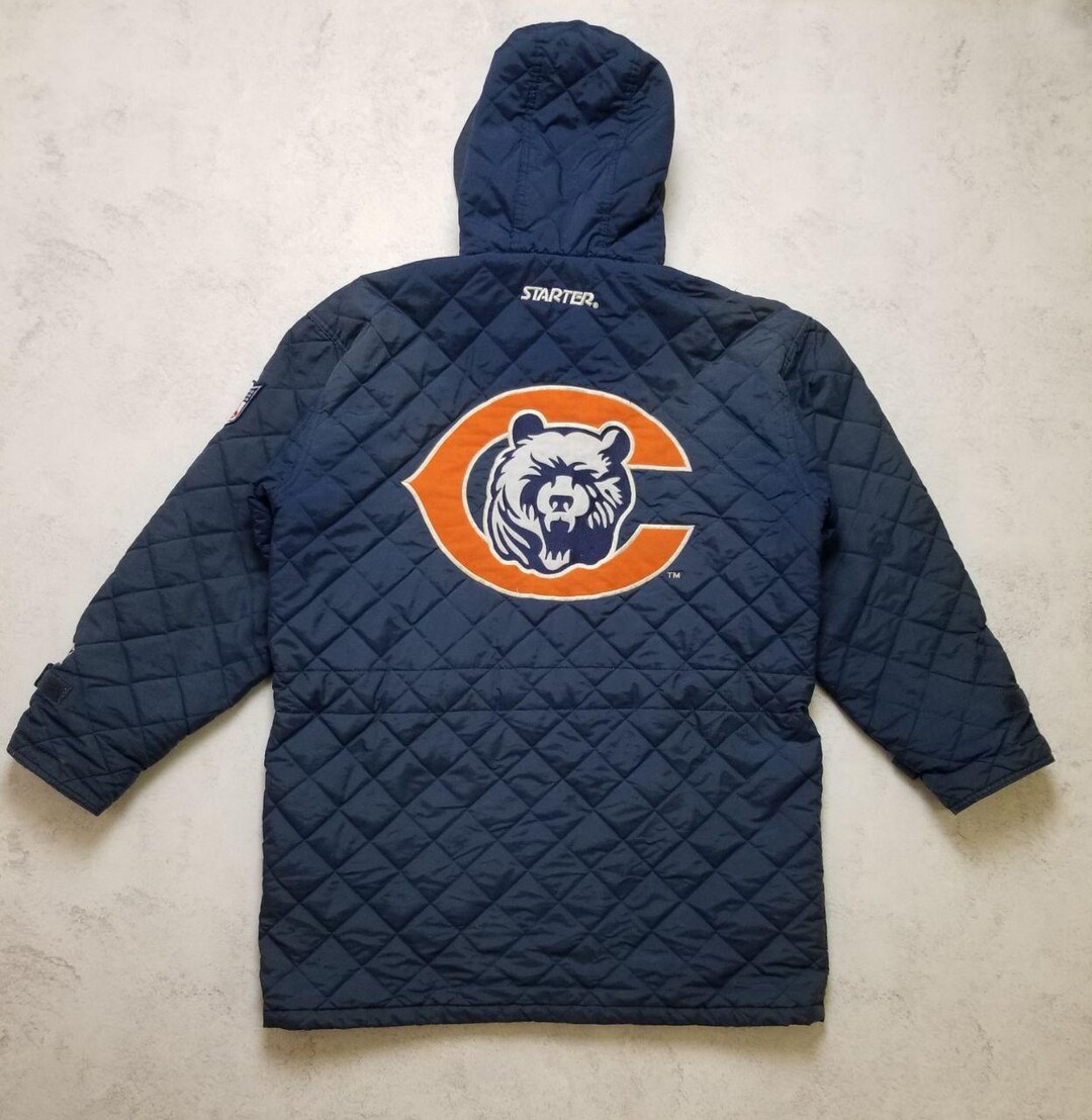 Vintage Starter NFL Chicago Bears Parka Long Jacket Size L Defects - Etsy