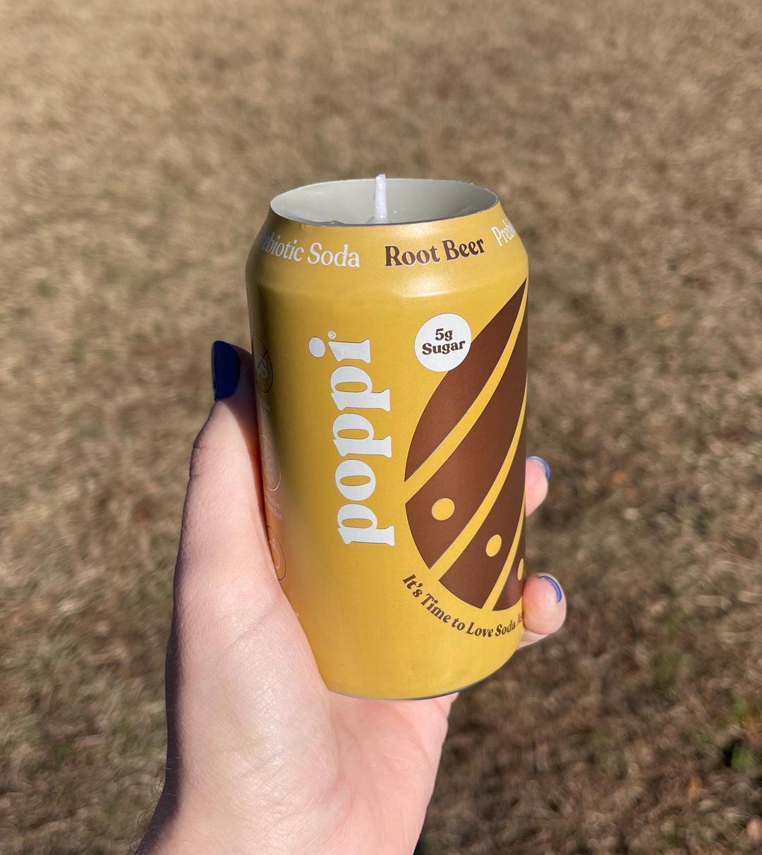 Vanilla Scented Poppi Root Beer Can Candle - Etsy