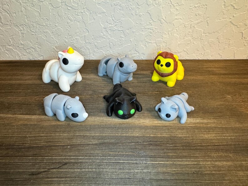 3D Printed Fidget Animals, Fidget Pets, Interactive Toys, Articulated ...