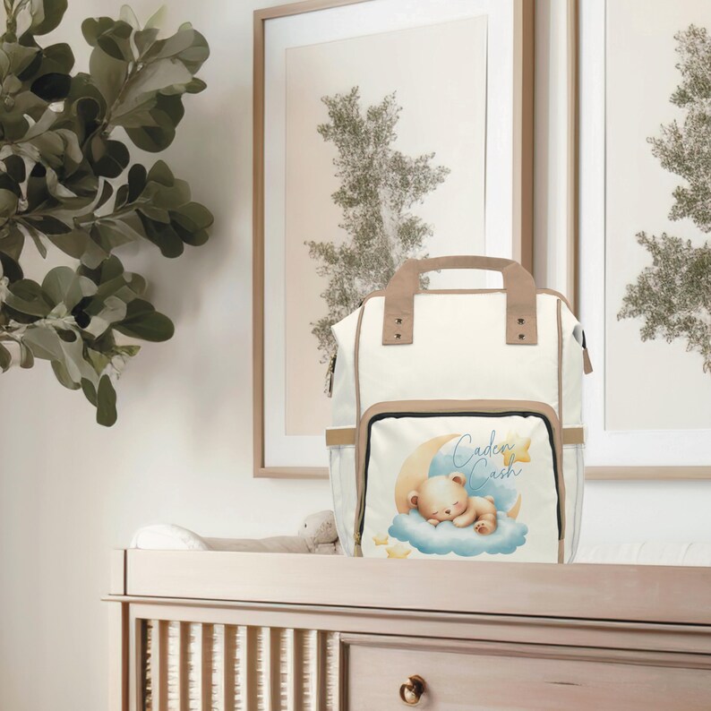 Personalized Baby Name Diaper Bag, Multifunctional Diaper Backpack ...